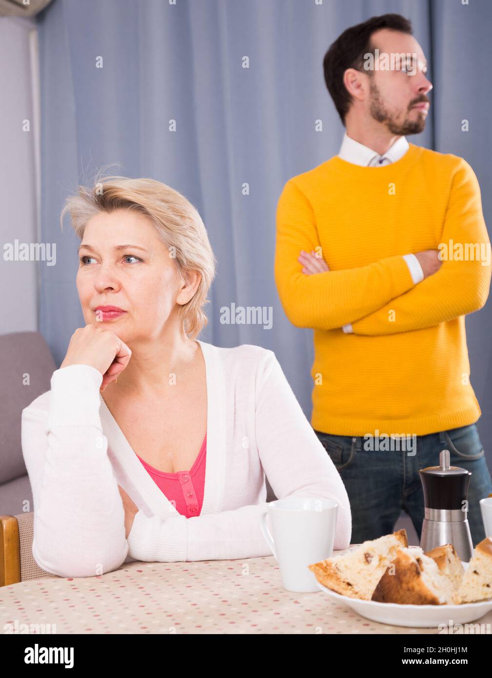 Son proves to mother his position Stock Photo - Alamy