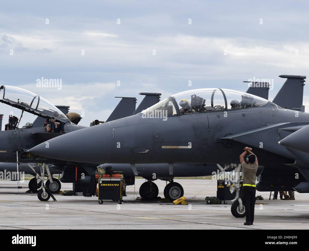 U.S. Airmen from the 336th Fighter Squadron, 4th Fighter Wing, Seymour ...