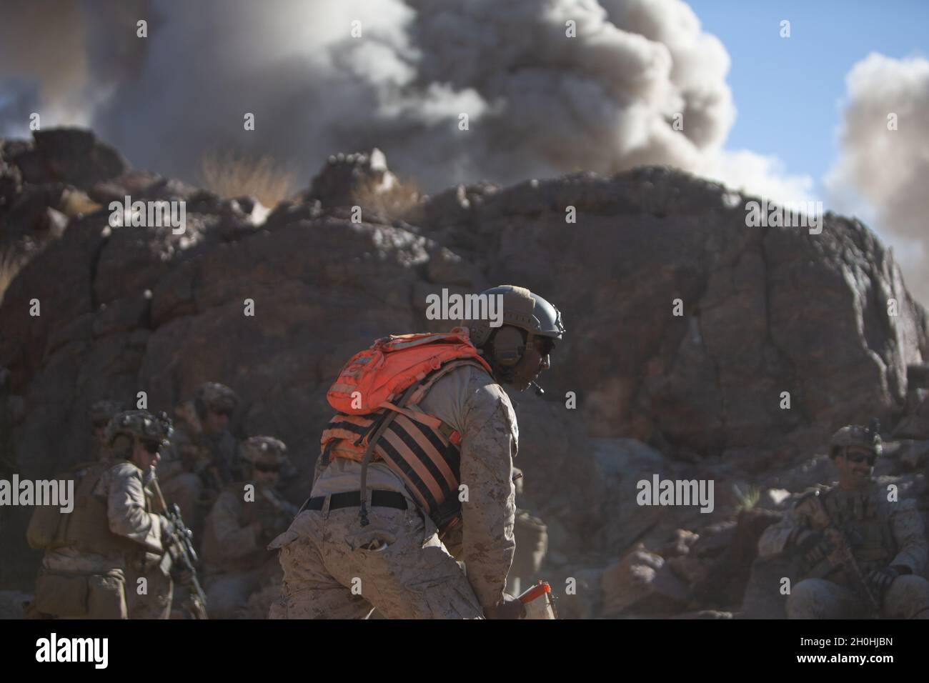 A U.S. Marine with Tactical Training Exercises Control Group, takes ...