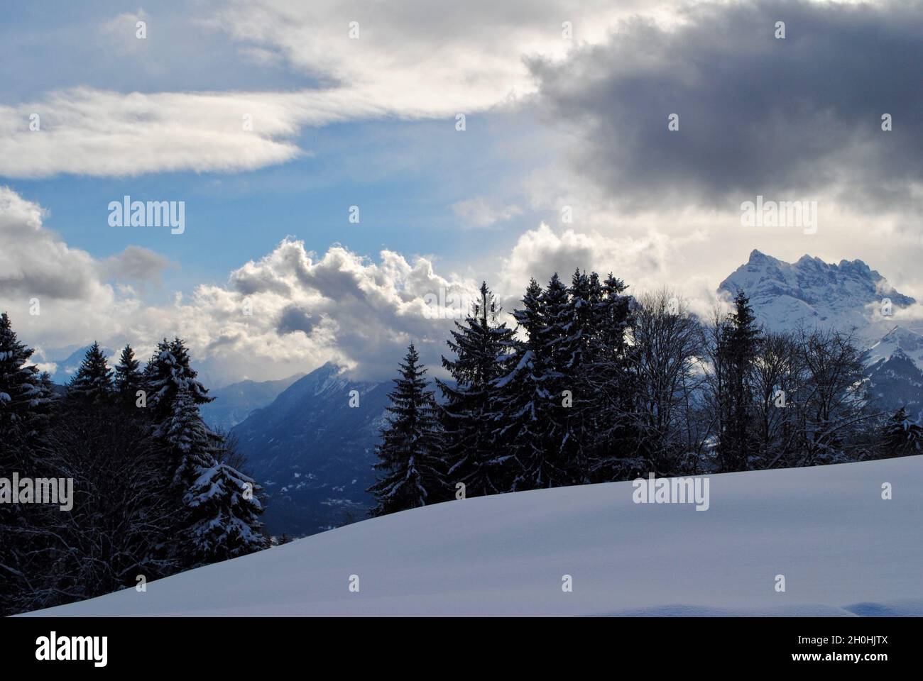 Villars sur ollon winter hi-res stock photography and images - Alamy