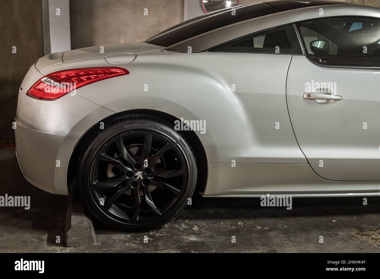 Bangkok, Thailand - 31 Aug 2021 : Close-up of White peugeot rcz sports ...