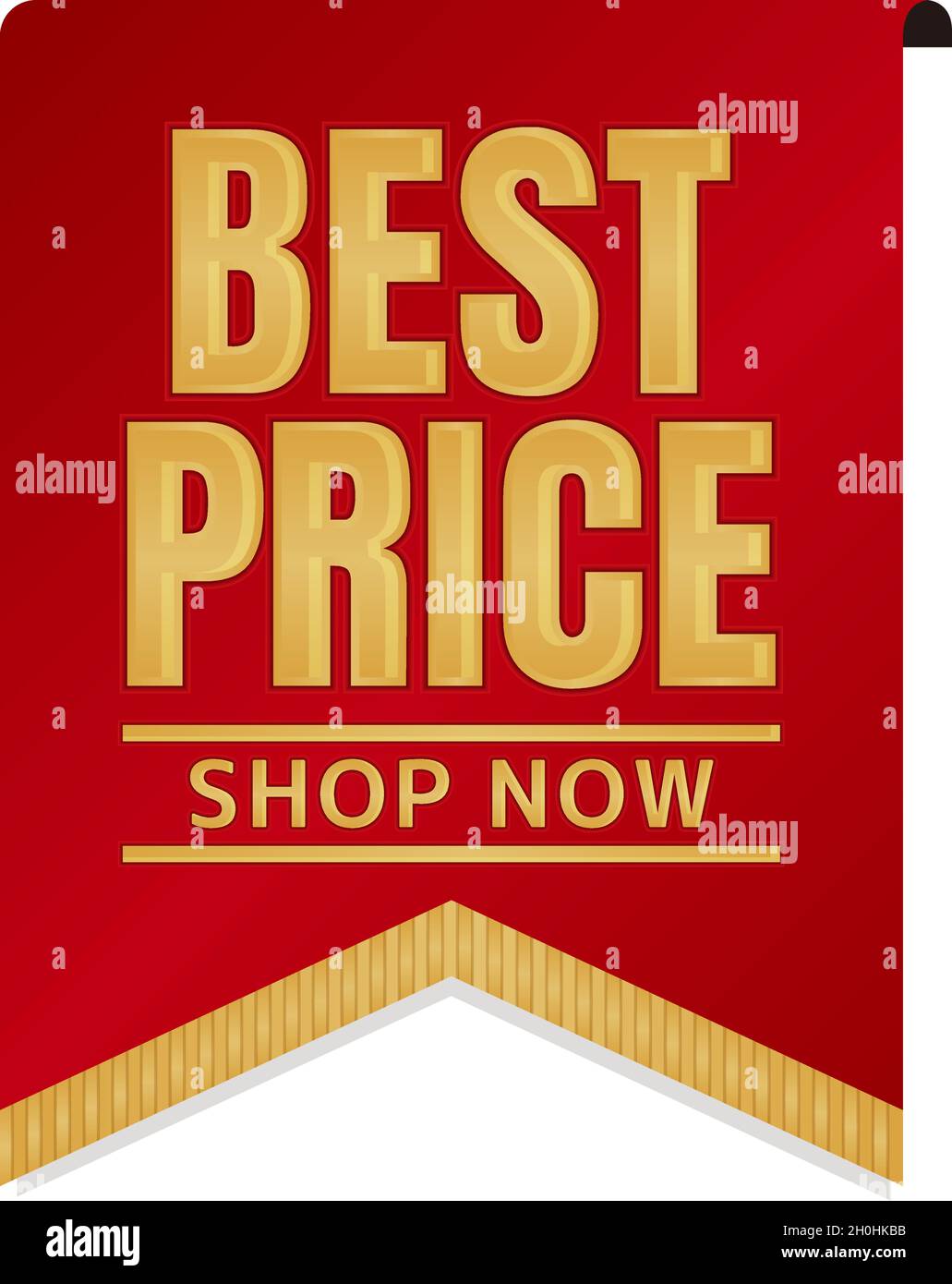 Best price icon illustration set for ecommerce site etc. ( vintage flag ...