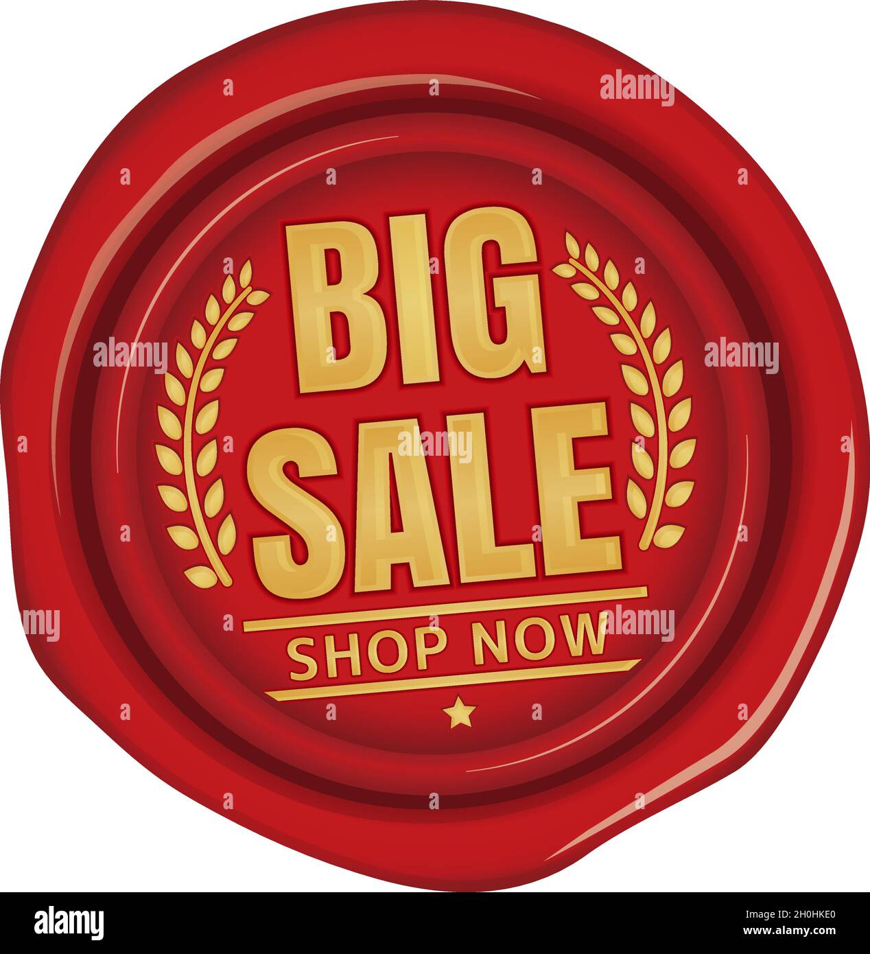 Big sale icon illustration for ecommerce site etc. ( sealing wax motif ...