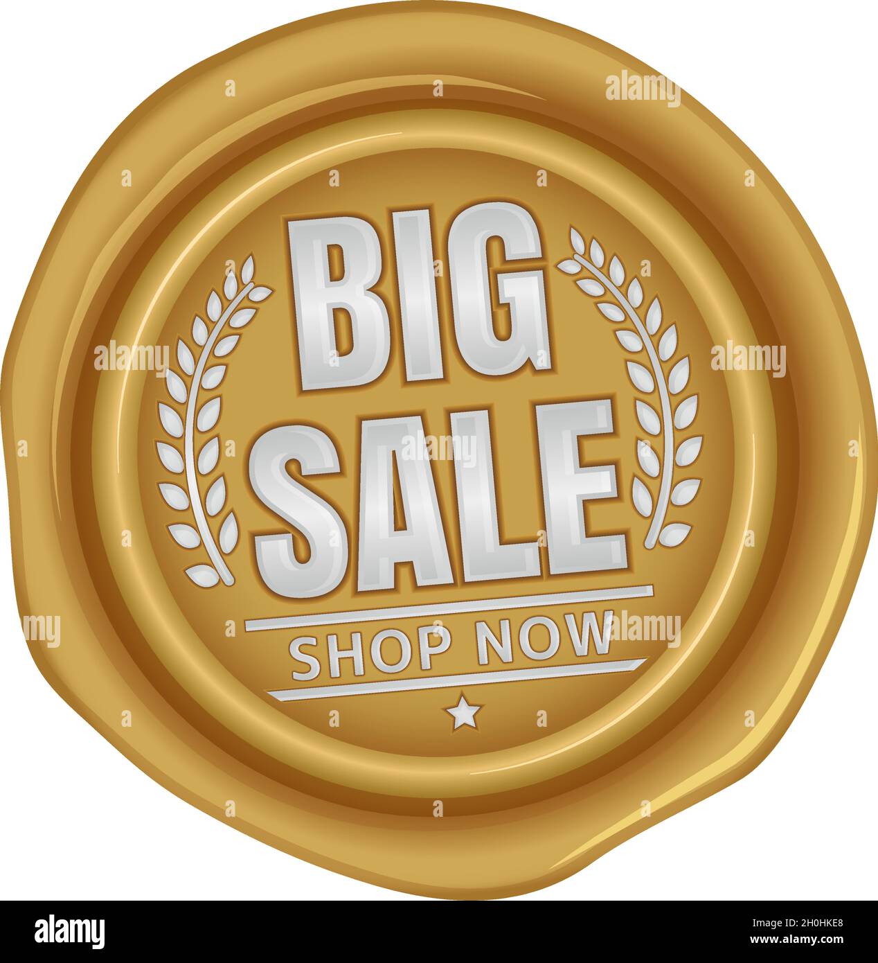 Big sale icon illustration for ecommerce site etc. ( sealing wax motif ...