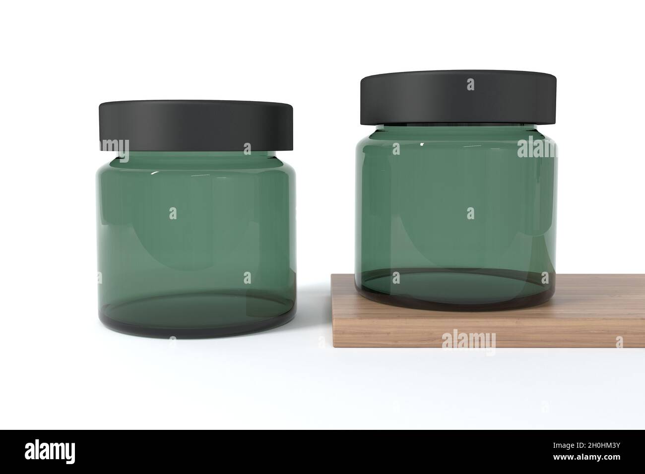 3d render of green round containers isolated on white background Stock ...