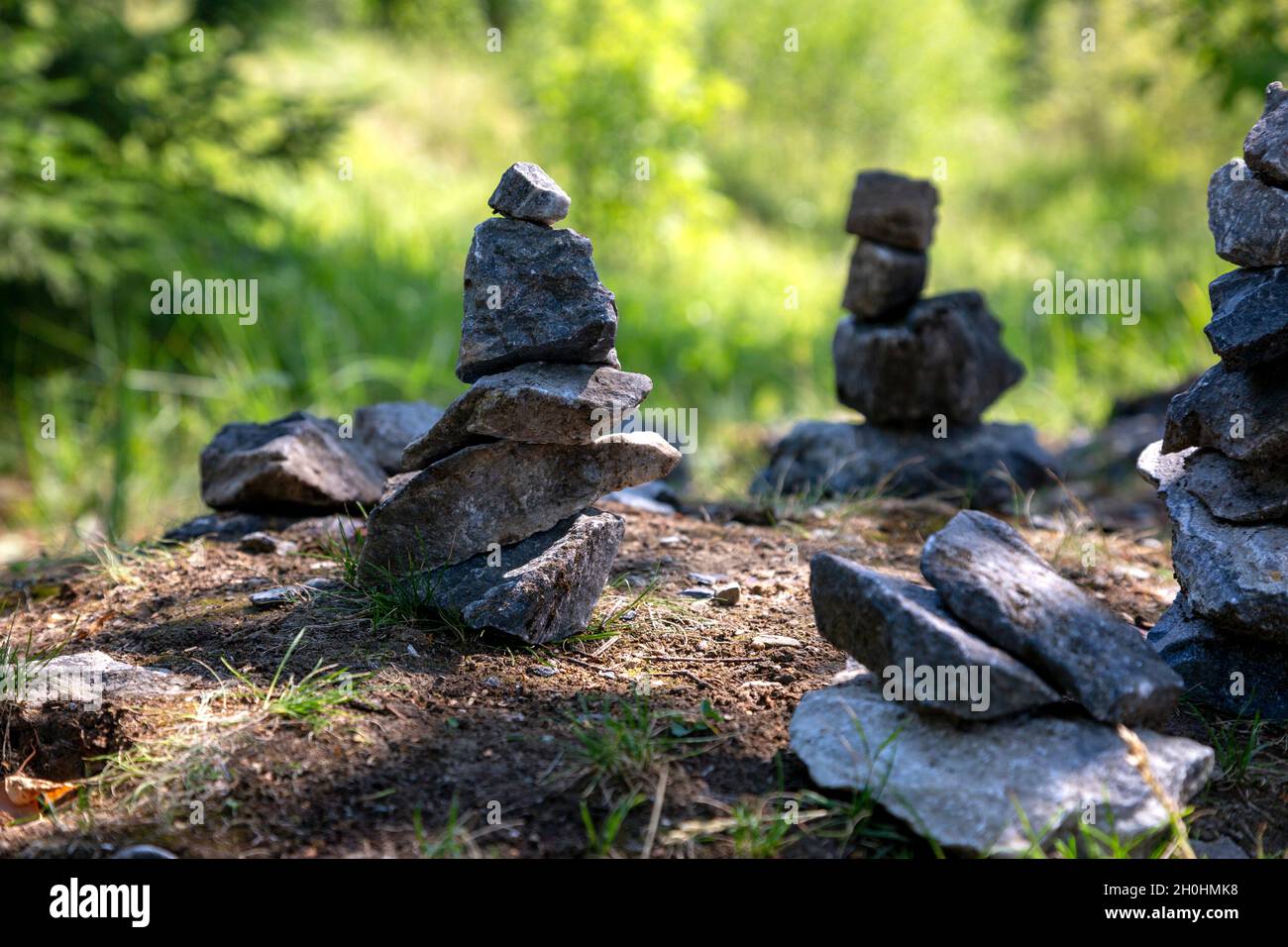Inuksuk - a stone figure of several stones, an ancient cultural symbol ...