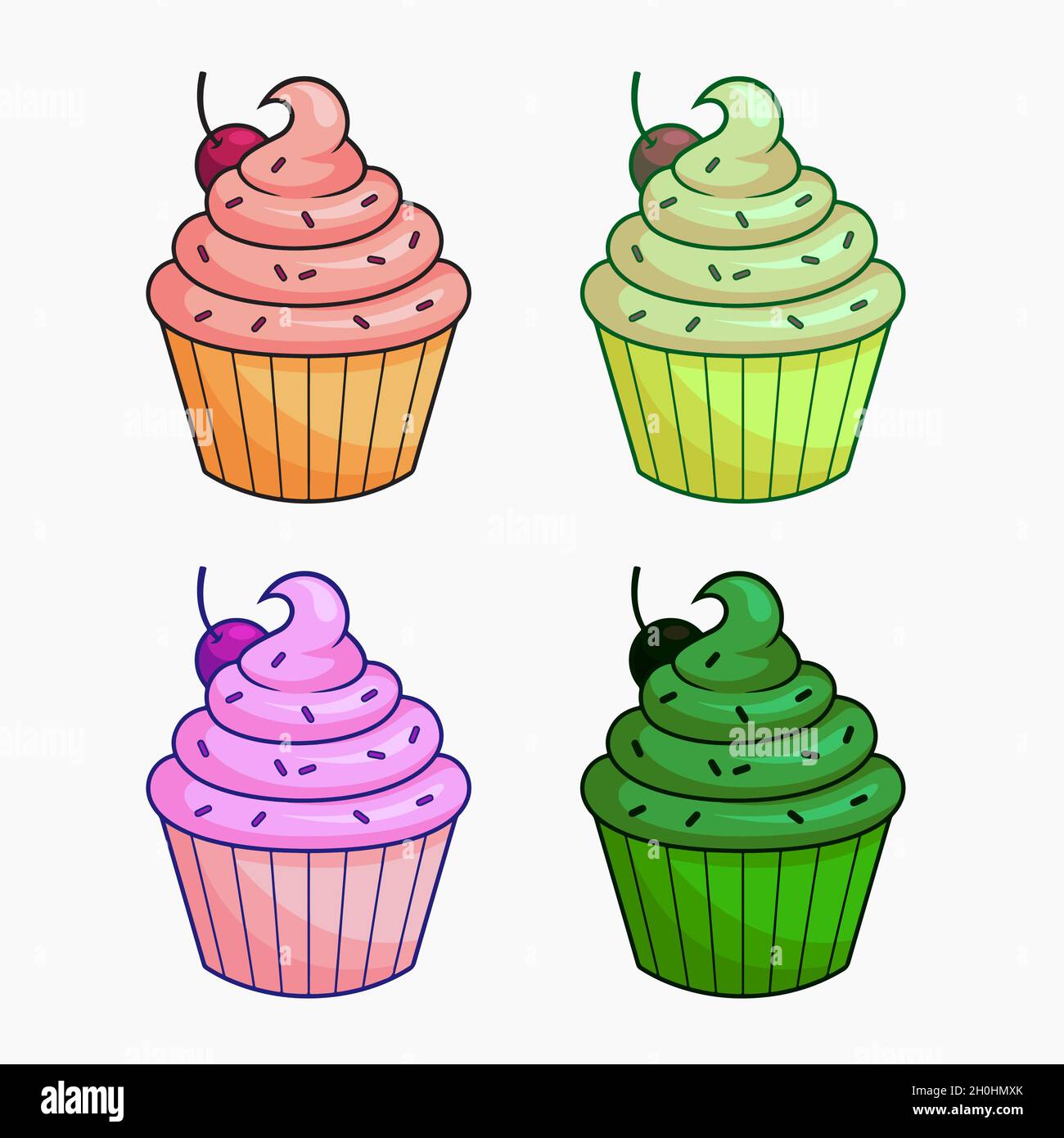 Cupcake Vector Illustration Cartoon Clipart Stock Vector Image & Art ...
