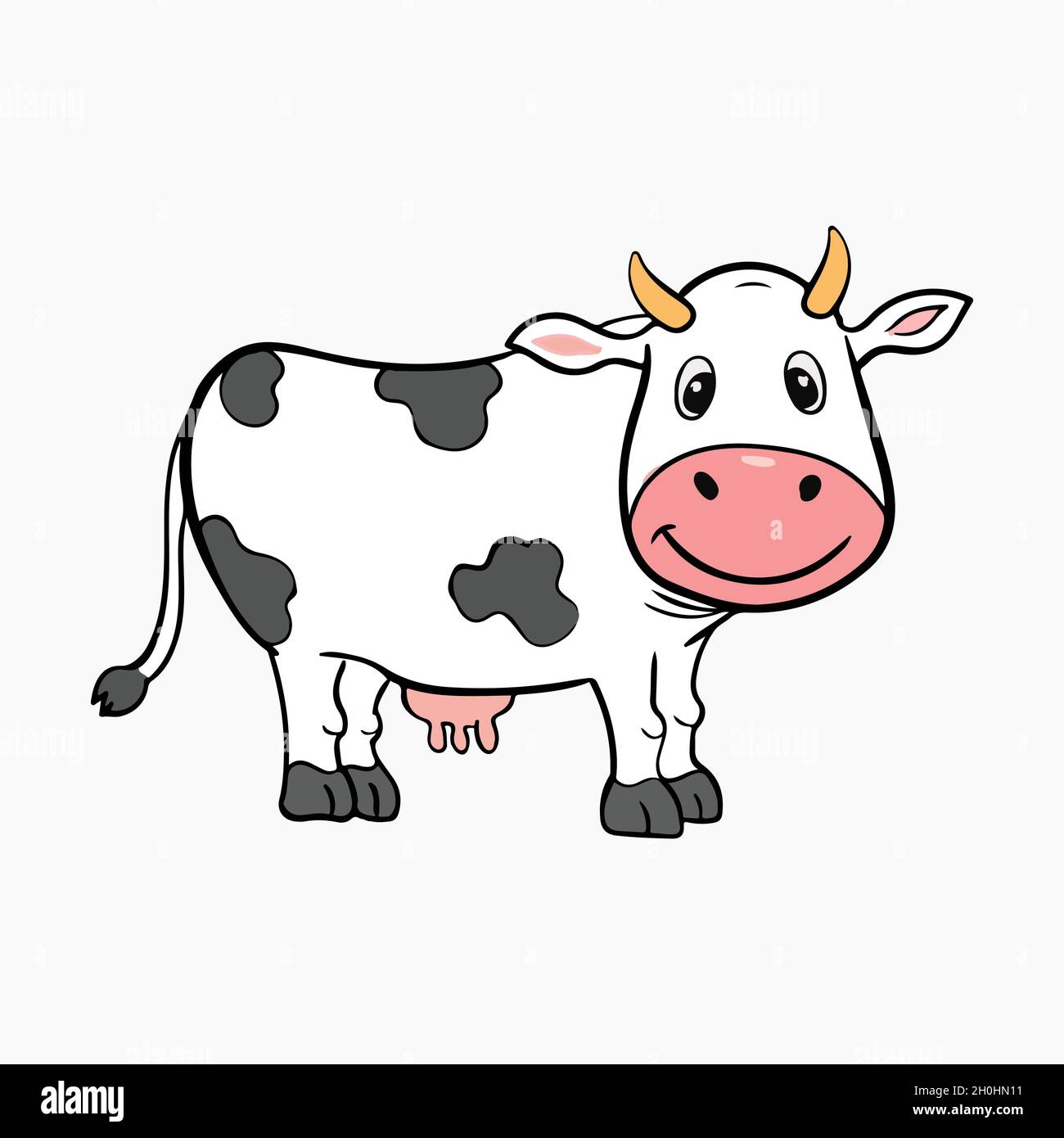 Cute Cow Vector Illustration Cartoon Stock Vector Image & Art - Alamy