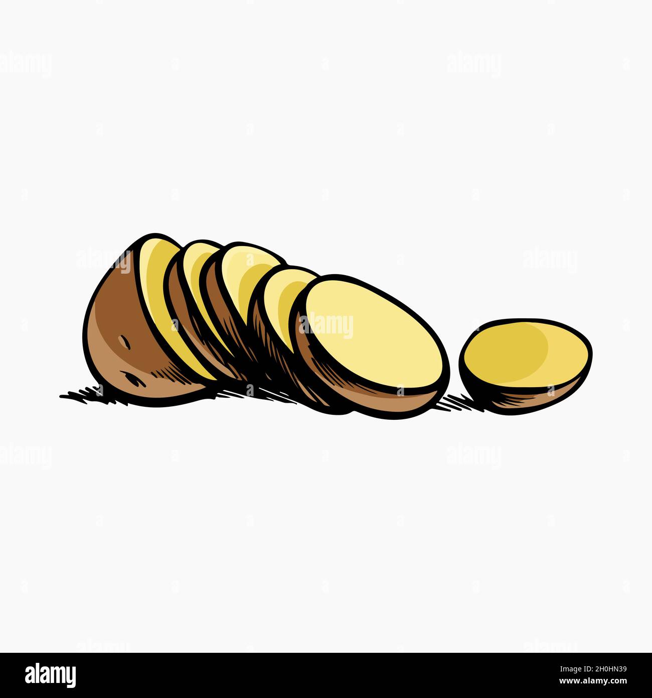 Chopped potatoes Stock Vector Images - Alamy