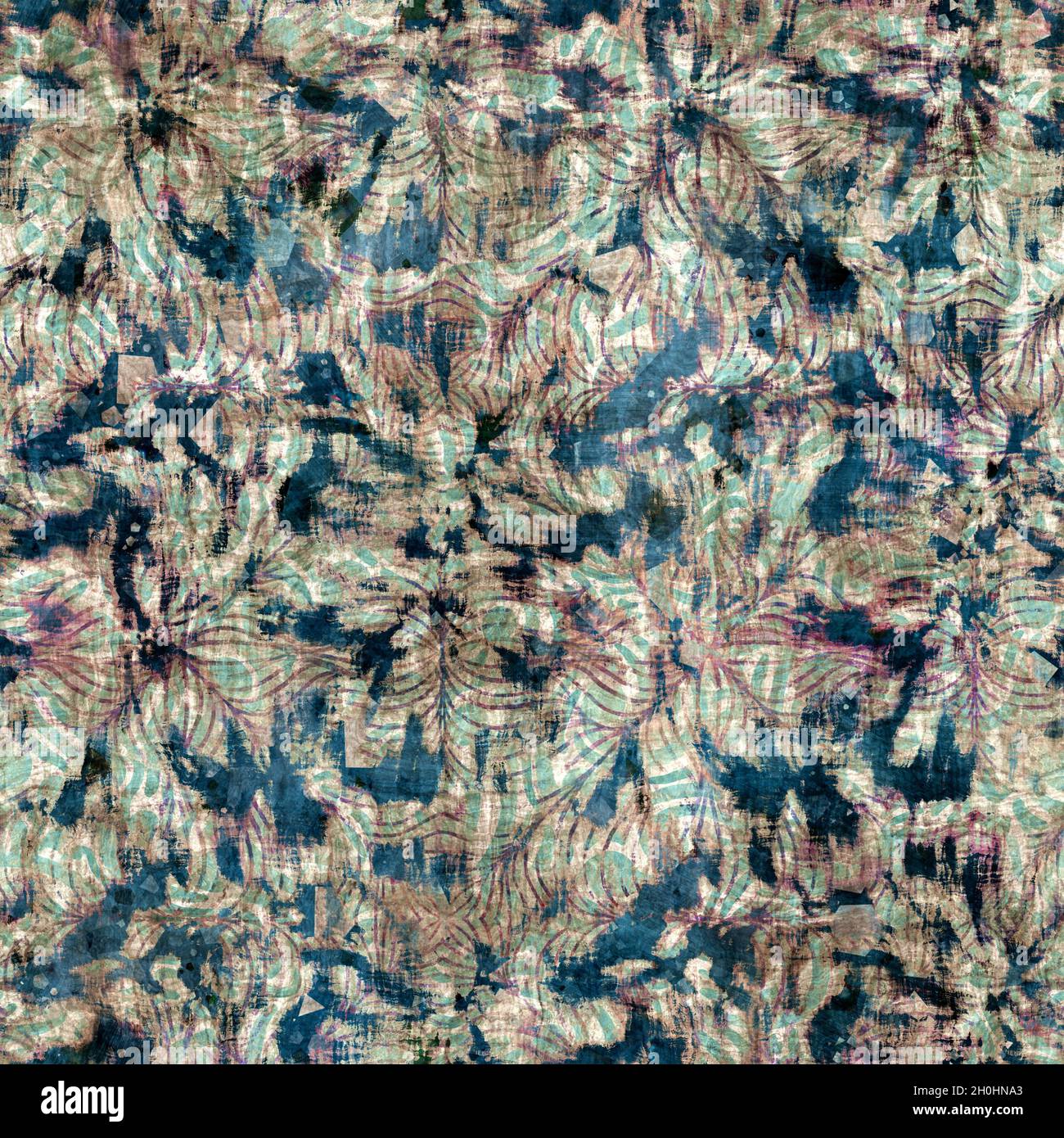 Seamless elegant mixed media pattern in navy, blue, pink, and cream ...