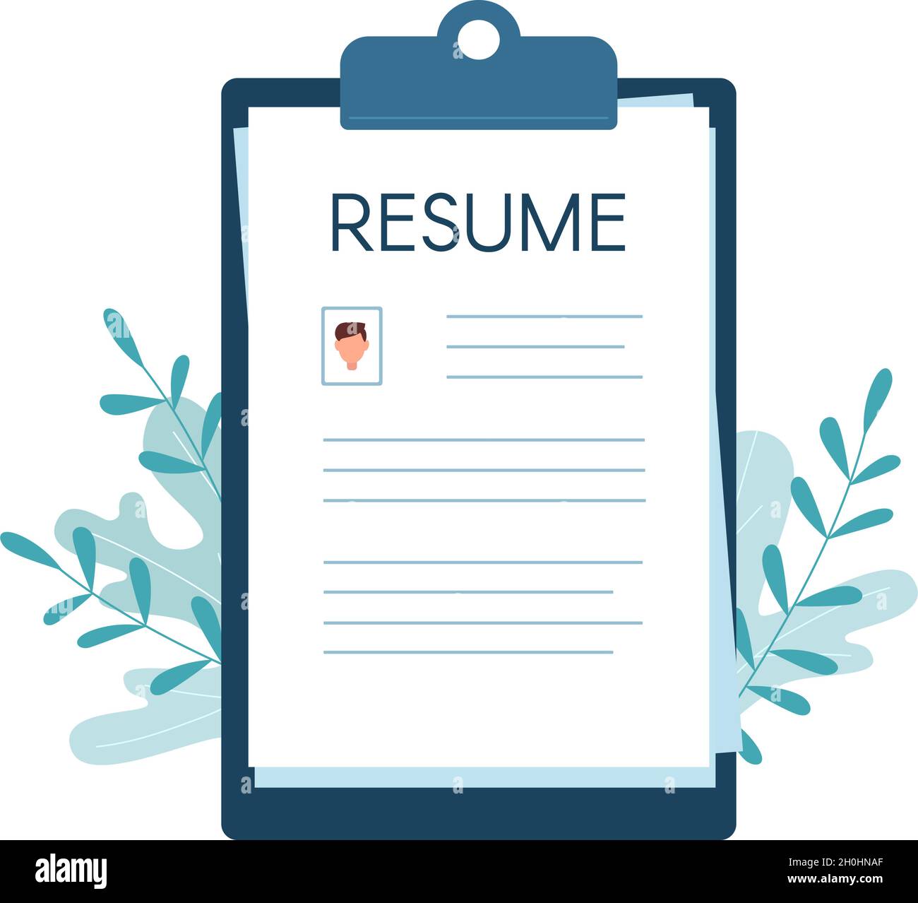 Resume for job interviews. Vector illustration in flat style, isolated ...