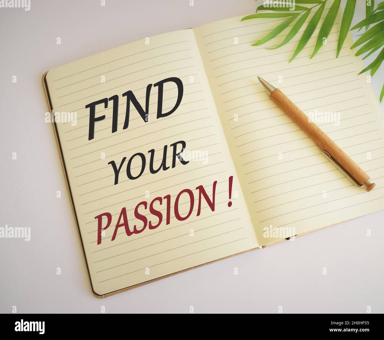 Find your Passion writen in Notebook. Business concept Stock Photo - Alamy