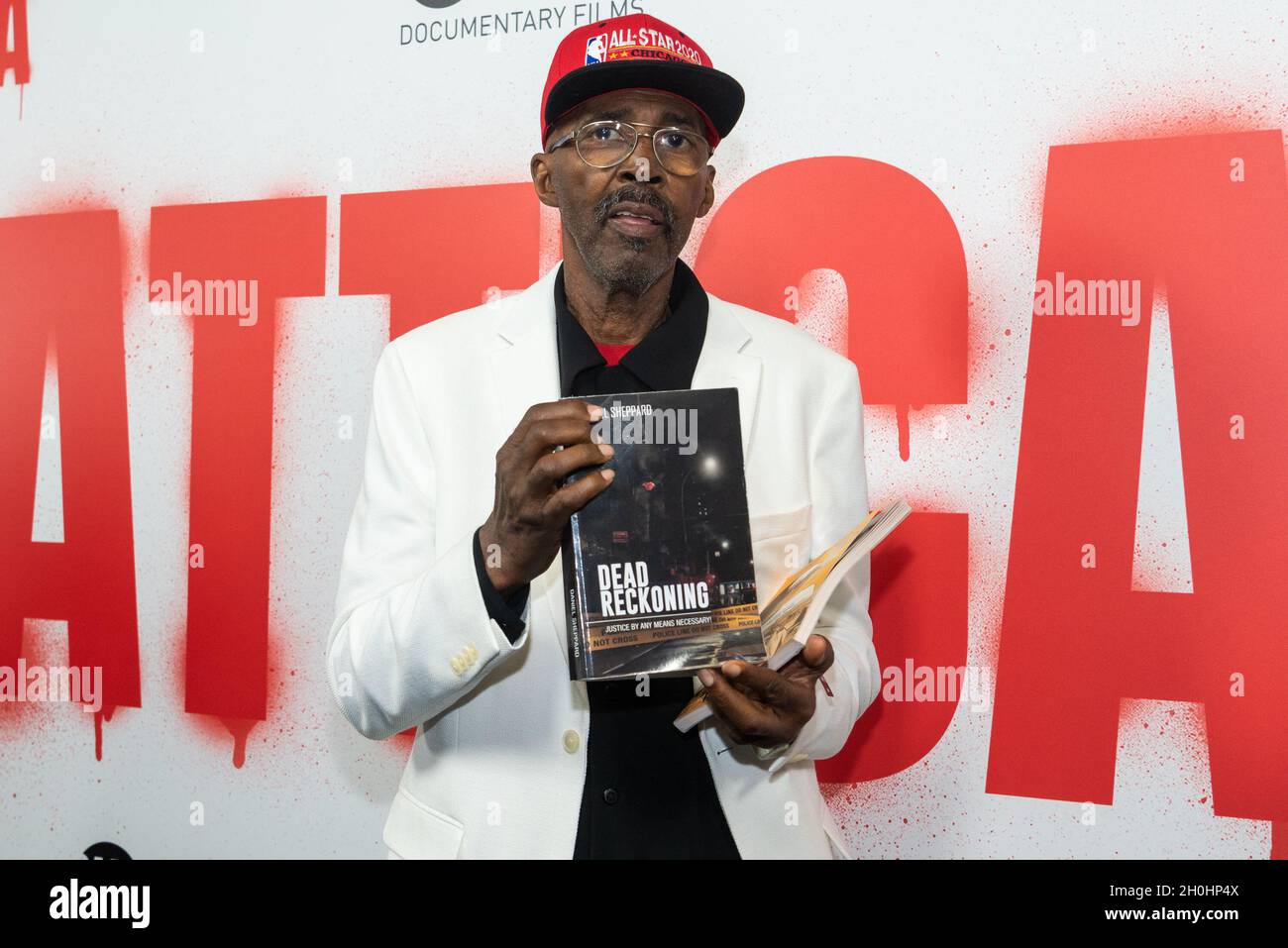 New York, USA. 12th Oct, 2021. Attica survivor Daniel Sheppard attends ...