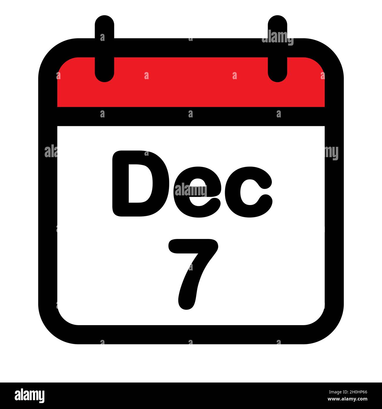 Calender icon seventh December, vector illustration Stock Vector Image ...