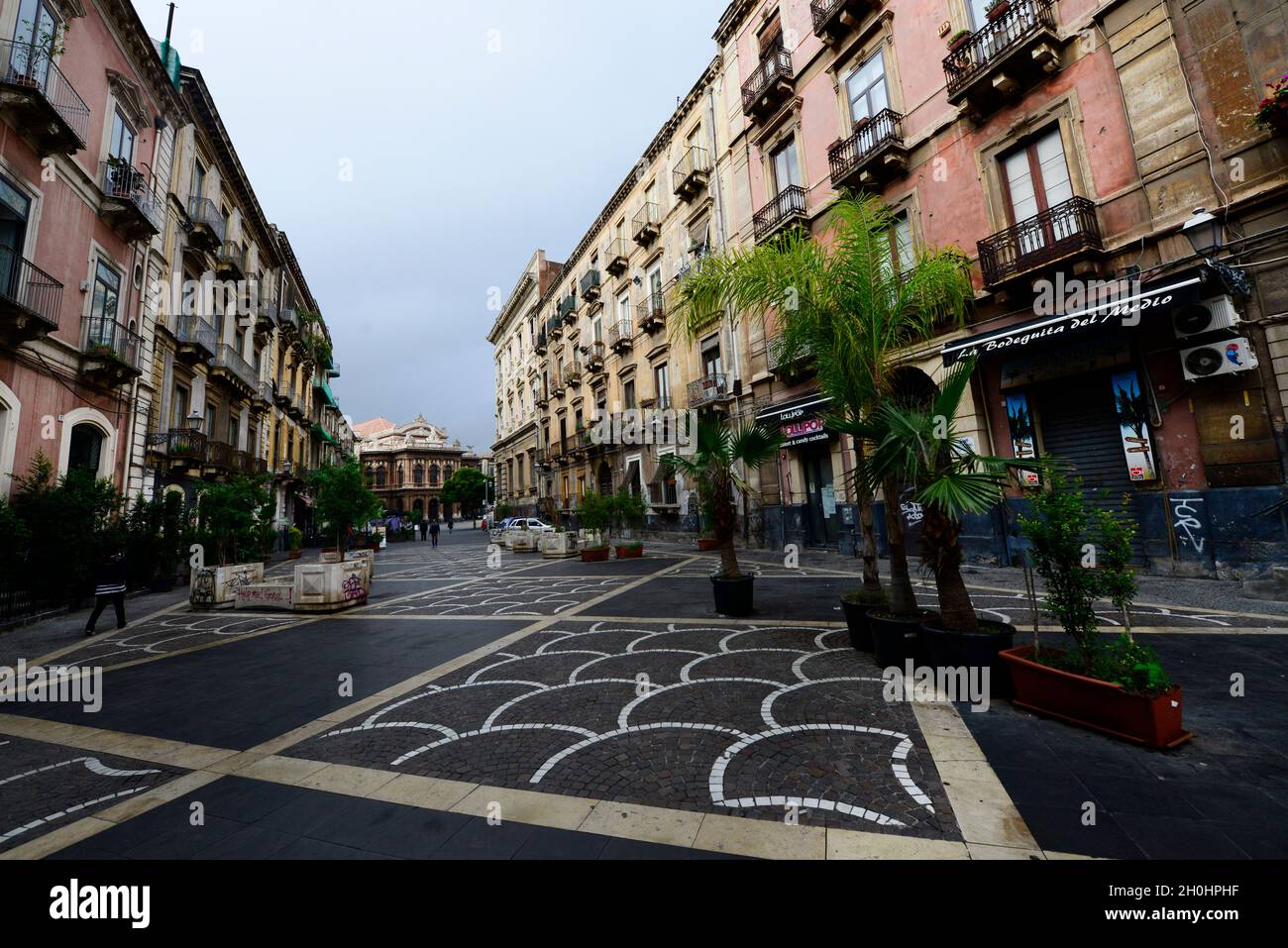 Via Teatro Massimo in Catania, Italy Stock Photo - Alamy
