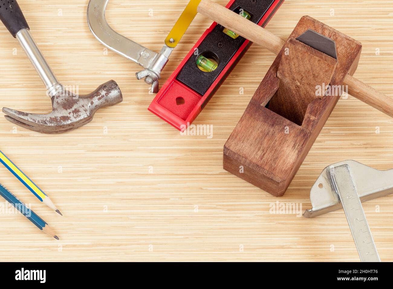 The carpenter tools and for woodwork Stock Photo - Alamy