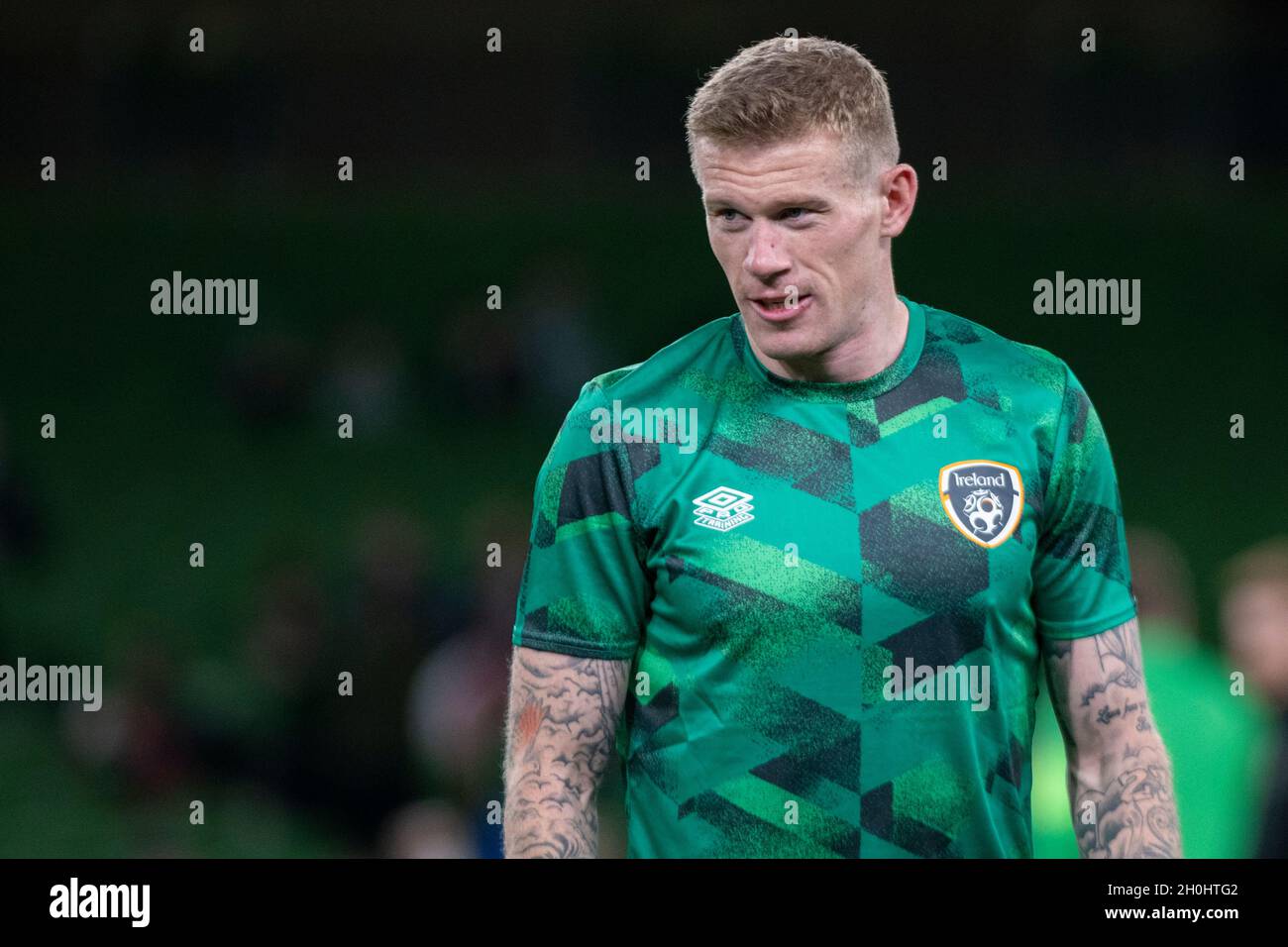 Dublin, Ireland. 12th Oct, 2021. James MCCLEAN of Ireland looks on ...