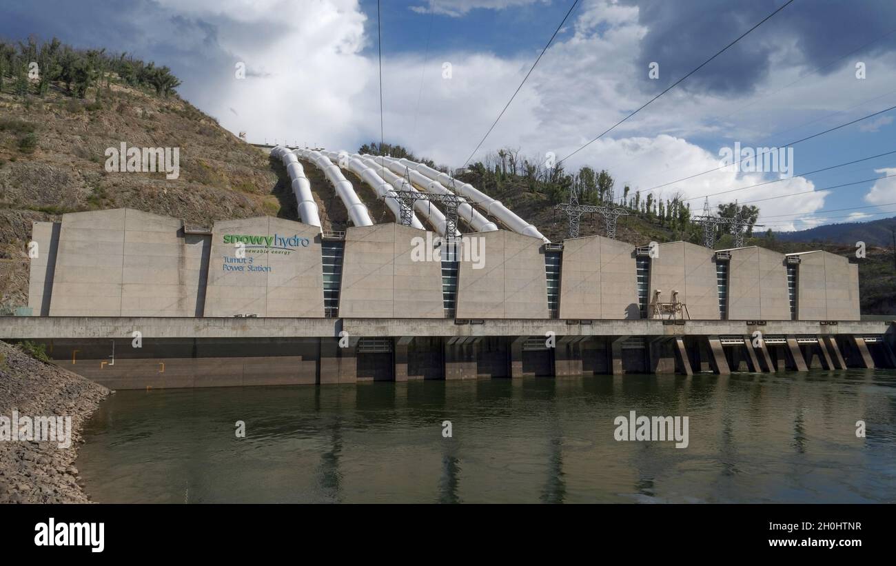 TALBINGO, AUSTRALIA - JAN, 12, 2021: side view of the power station at ...