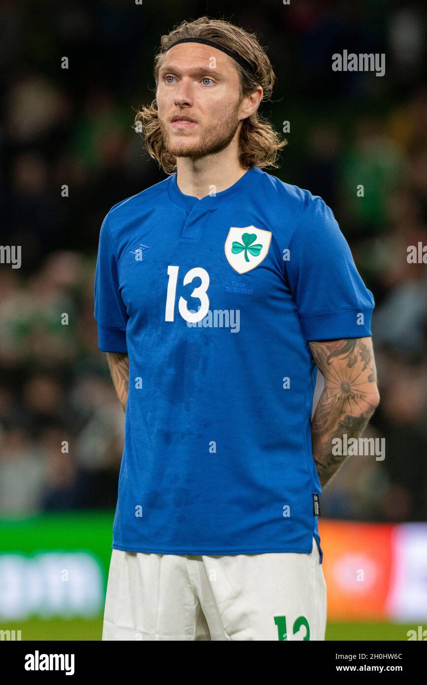 Dublin, Ireland, October 12, 2021, Jeff HENDRICK of Ireland during the ...