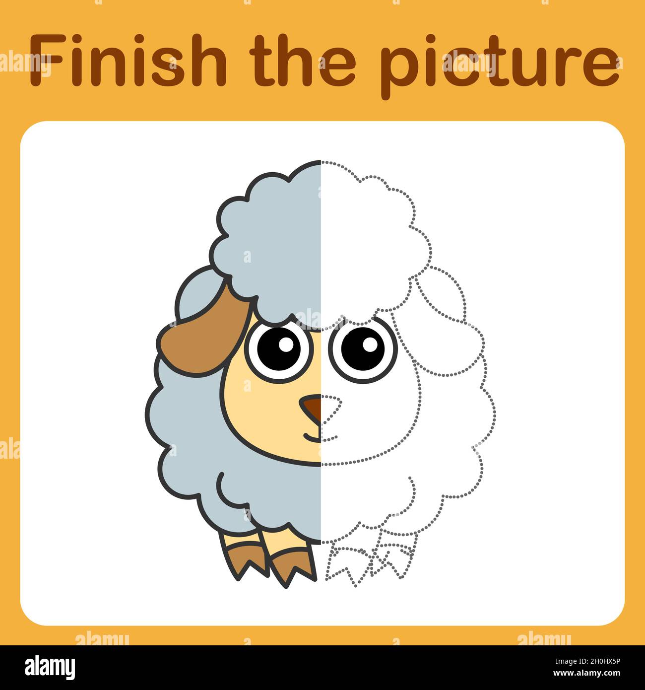 Sheep Drawing For Kids Child's Drawing Of A Sheep Standing On A Path