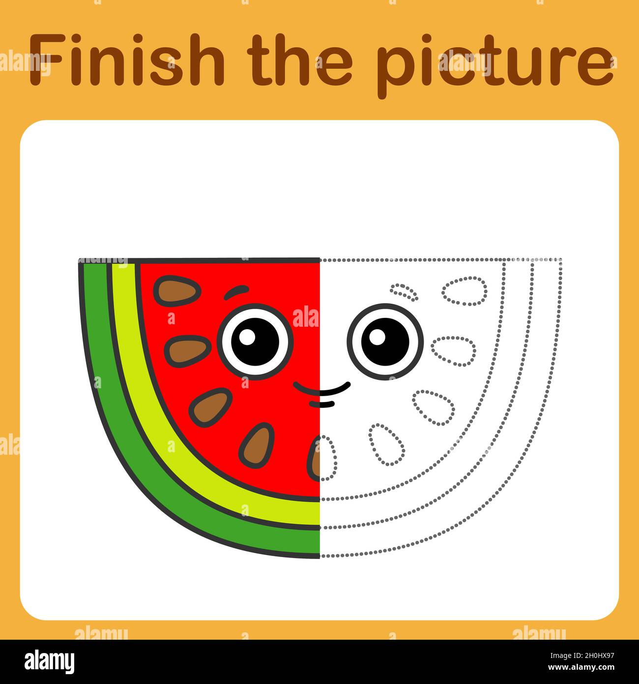 Watermelon Drawing For Kids