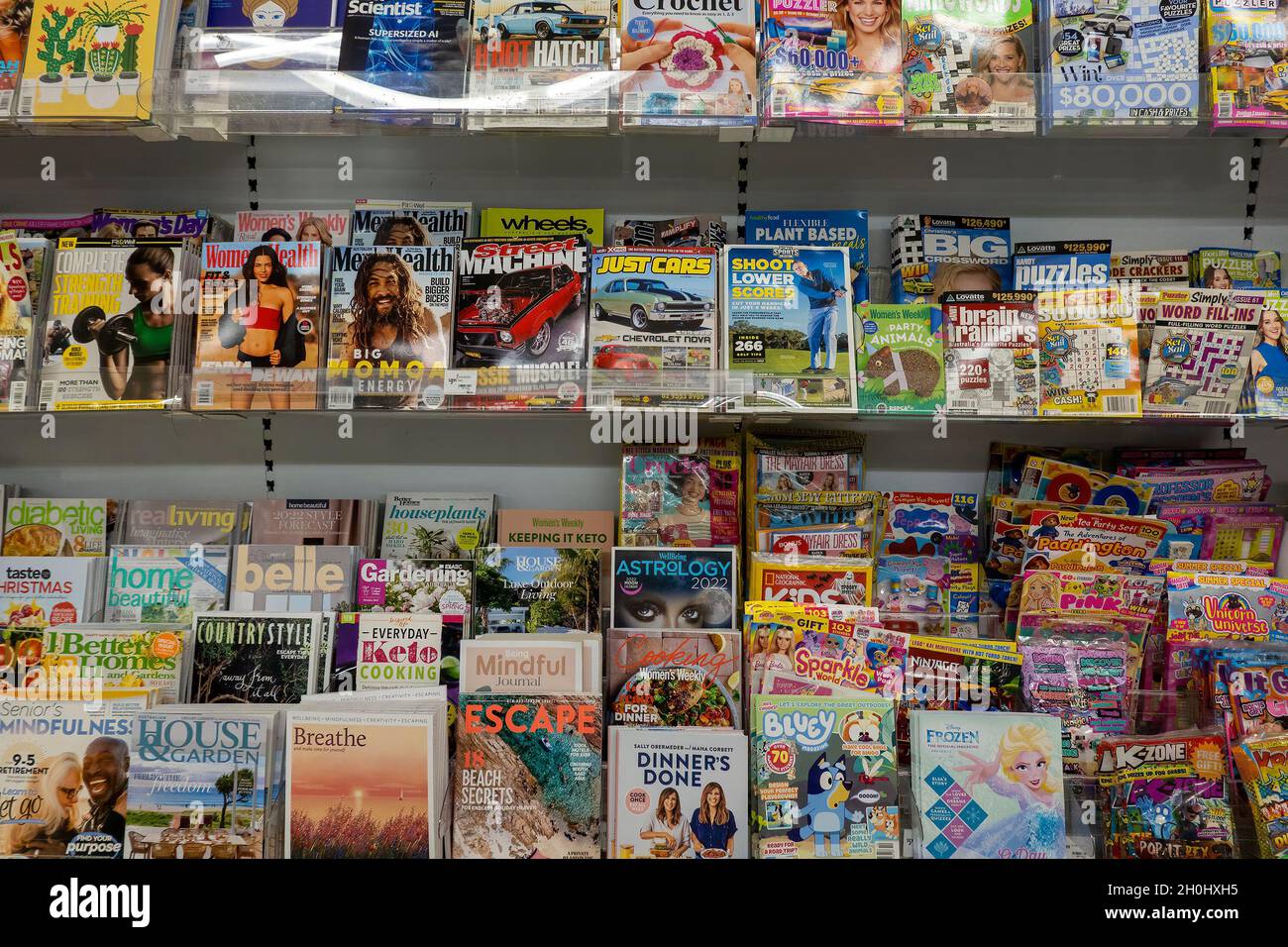 Mackay, Queensland, Australia - October 2021: Magazines for sale on ...