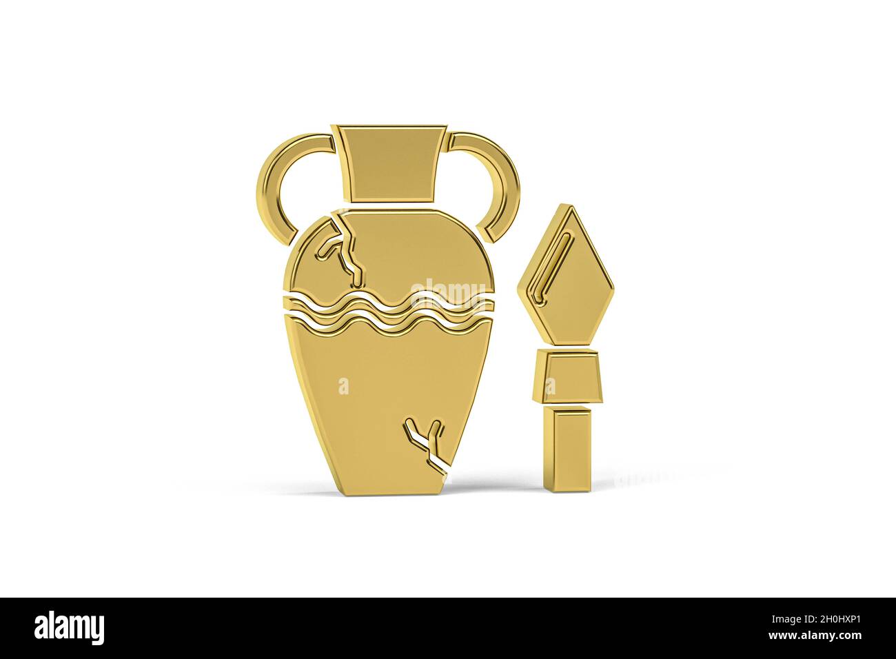 Ancient Greek civilization - Golden art and culture icon isolated on ...