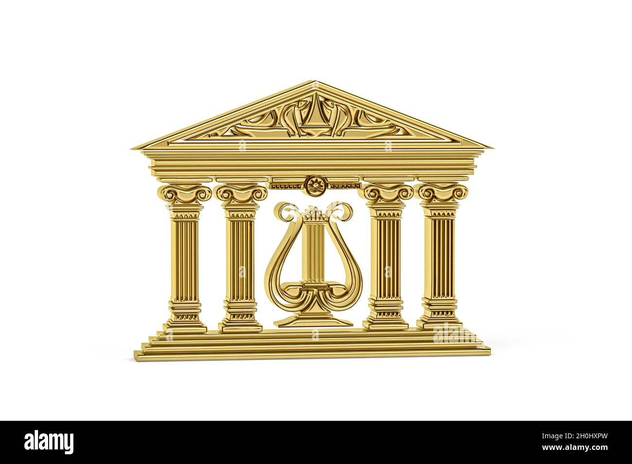 Ancient Greek civilization - Golden art and culture icon isolated on ...