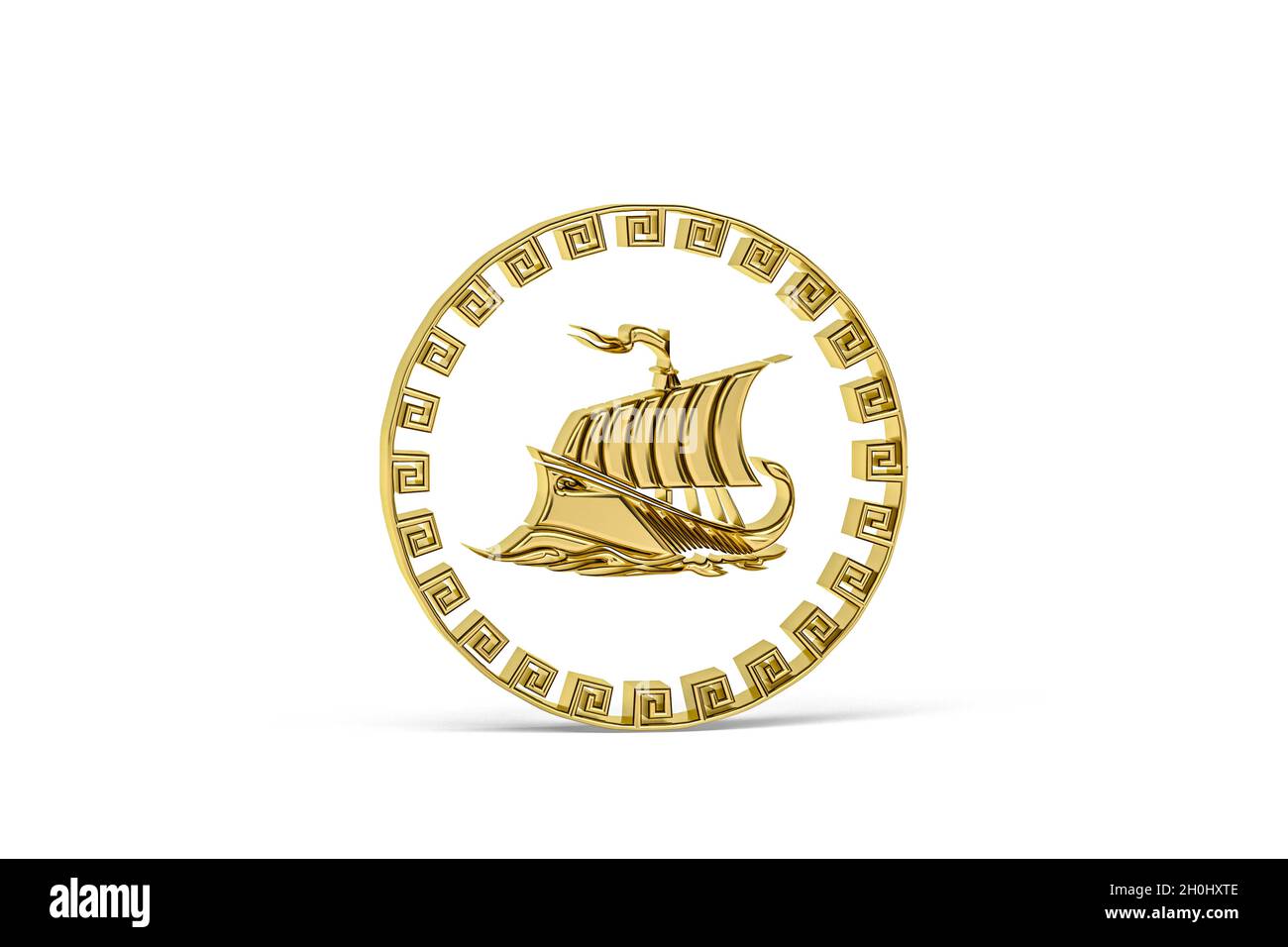 Ancient Greek civilization - Golden art and culture icon isolated on ...
