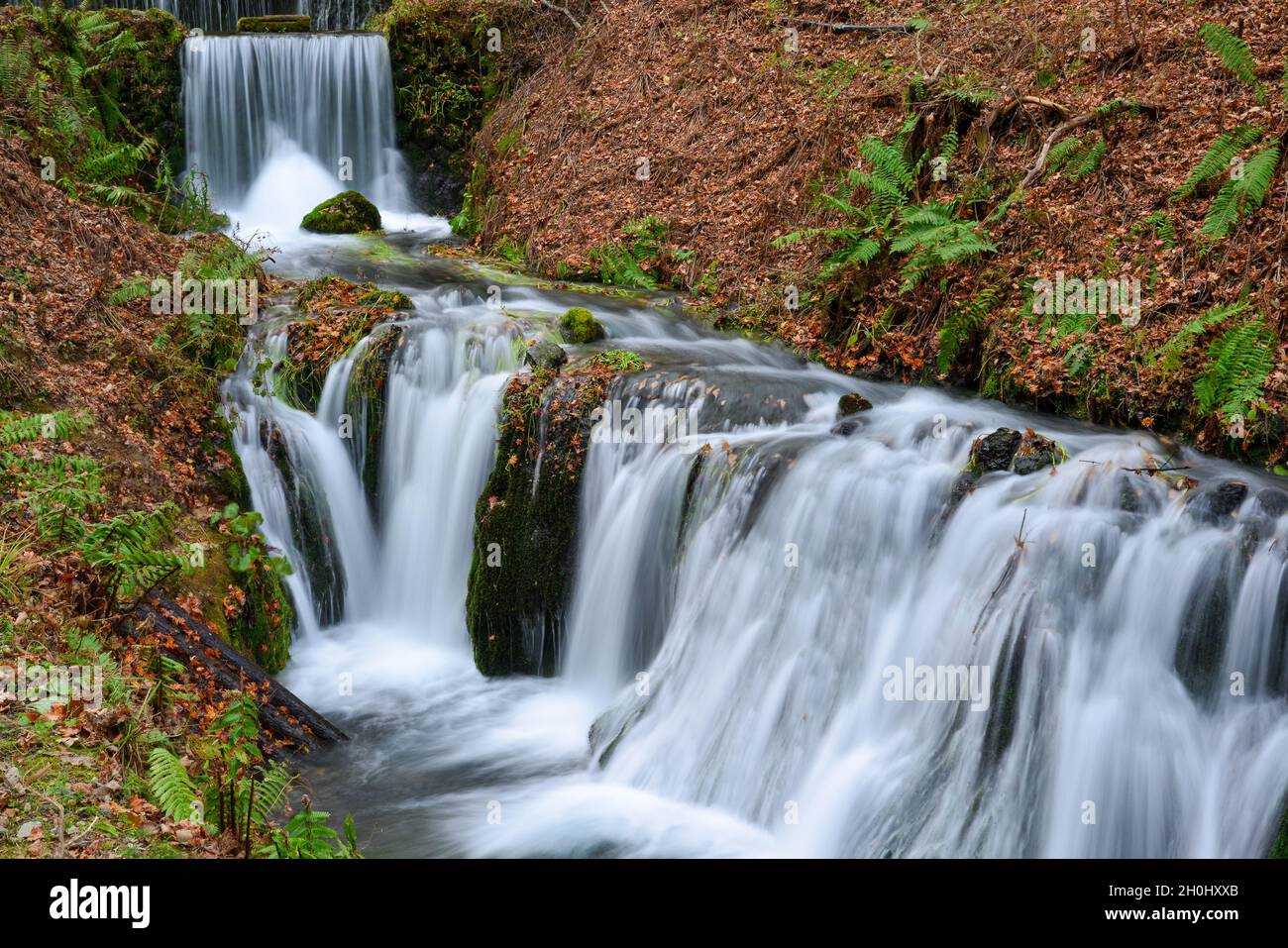 Beautiful scenery of Shiraito Waterfall in Karuizawa, Japan. The site ...