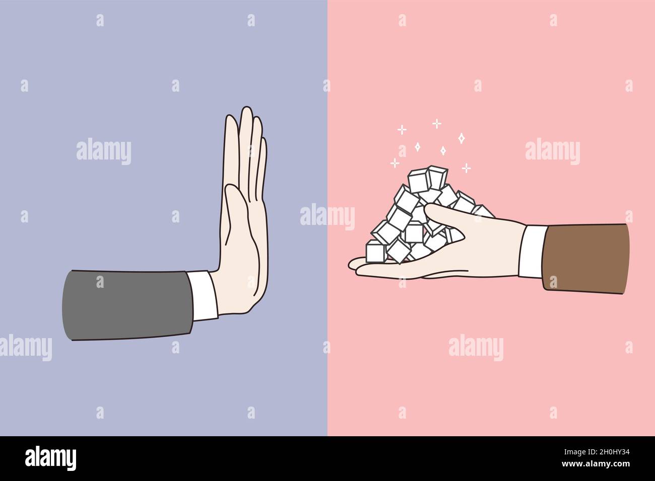 No sweet food illustration forbidden hi-res stock photography and ...