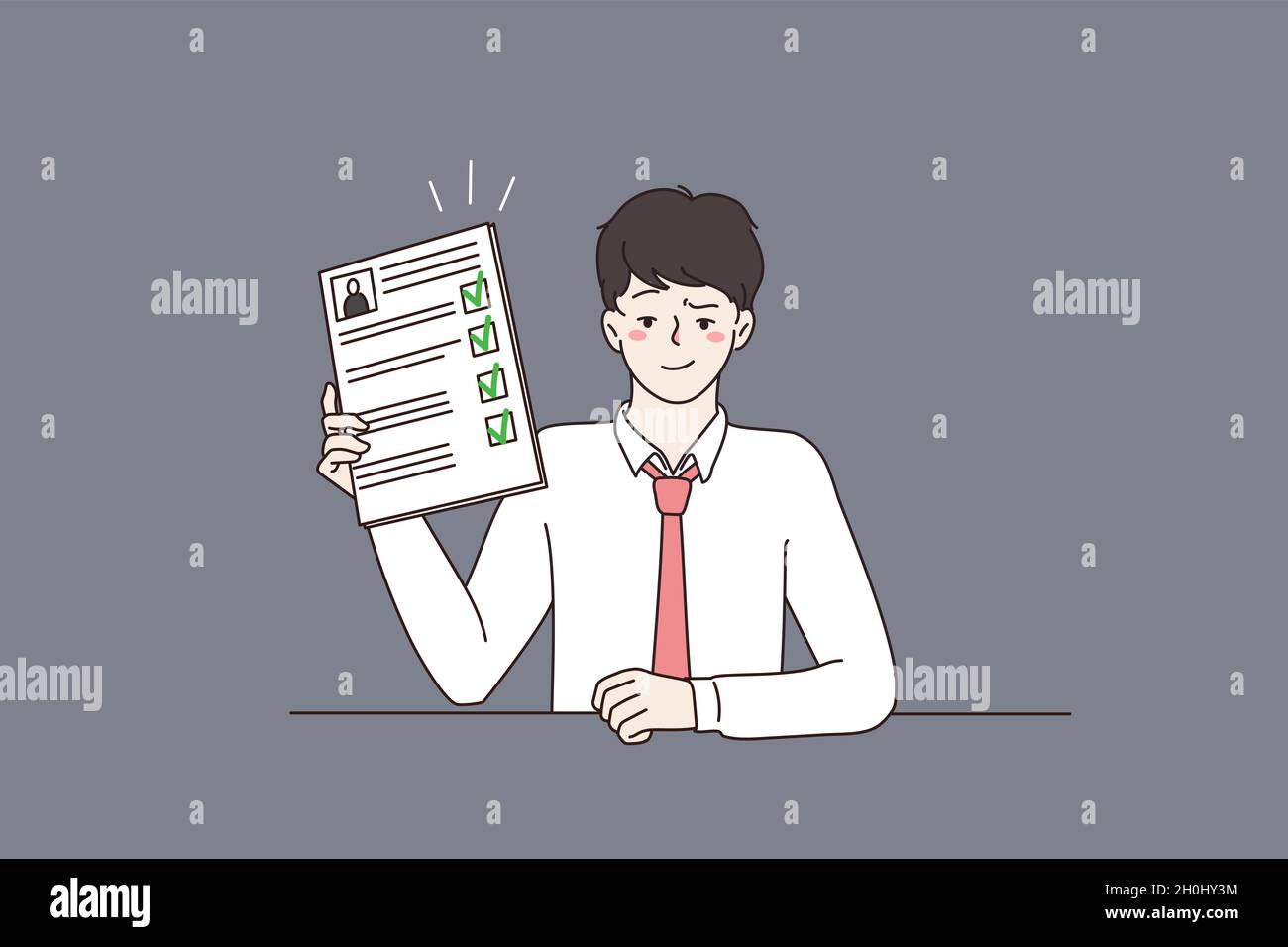 Professional employee man filled Stock Vector Images - Alamy