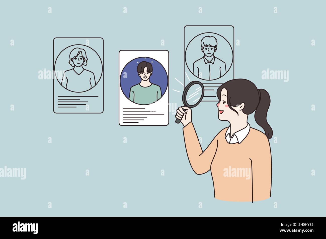 Applicant Selection Stock Vector Images - Alamy