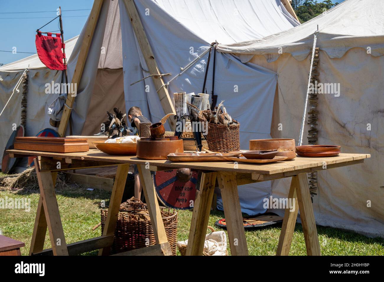Eungella, Queensland, Australia - October 2021: A viking village re ...
