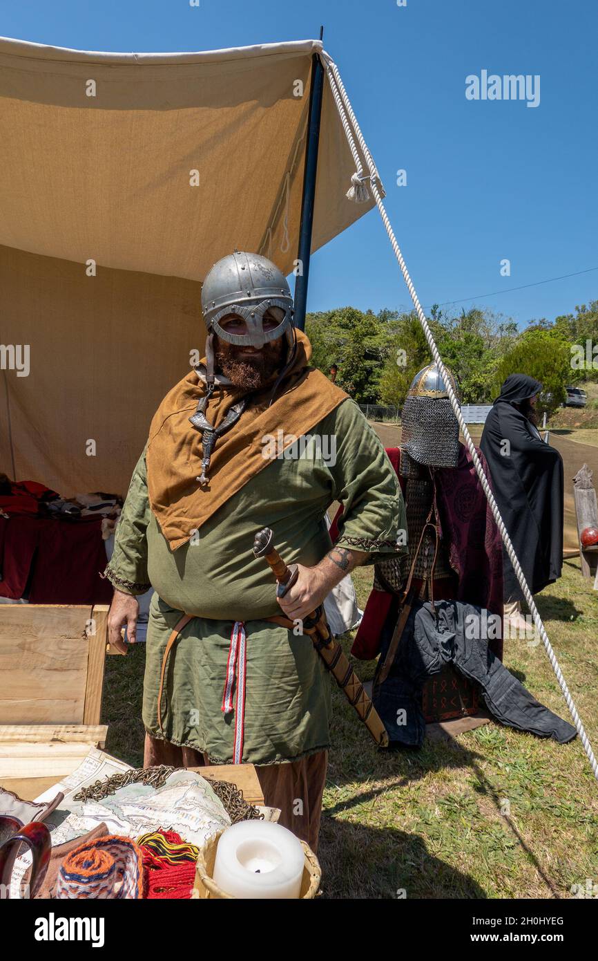 Eungella, Queensland, Australia - October 2021: A man in costume with ...