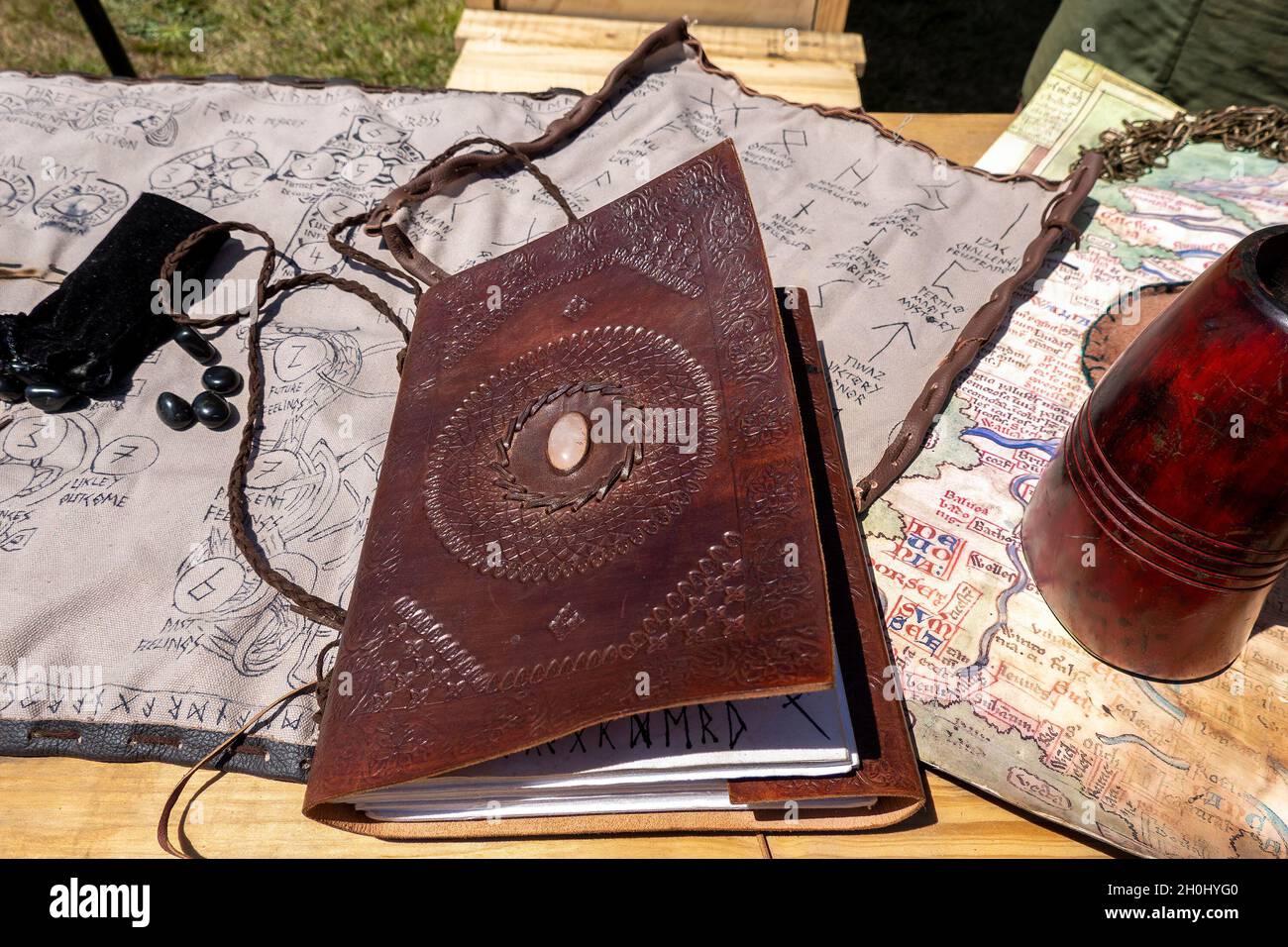 Eungella, Queensland, Australia - October 2021: A leather bound book ...