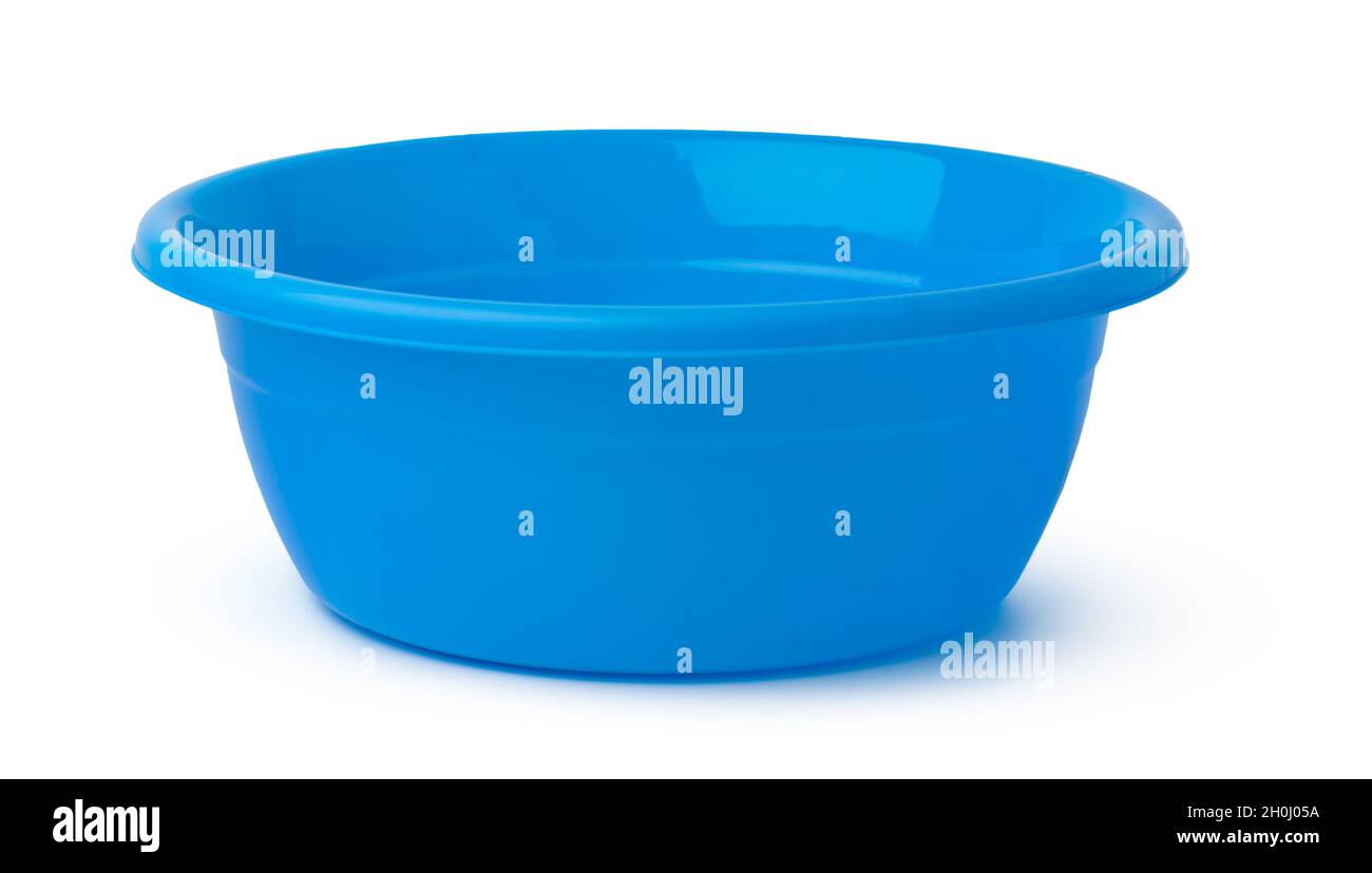 Plastic empty basin isolated on white background Stock Photo - Alamy