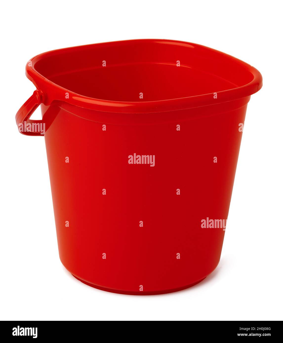 Single plastic bucket isolated on a white background Stock Photo - Alamy