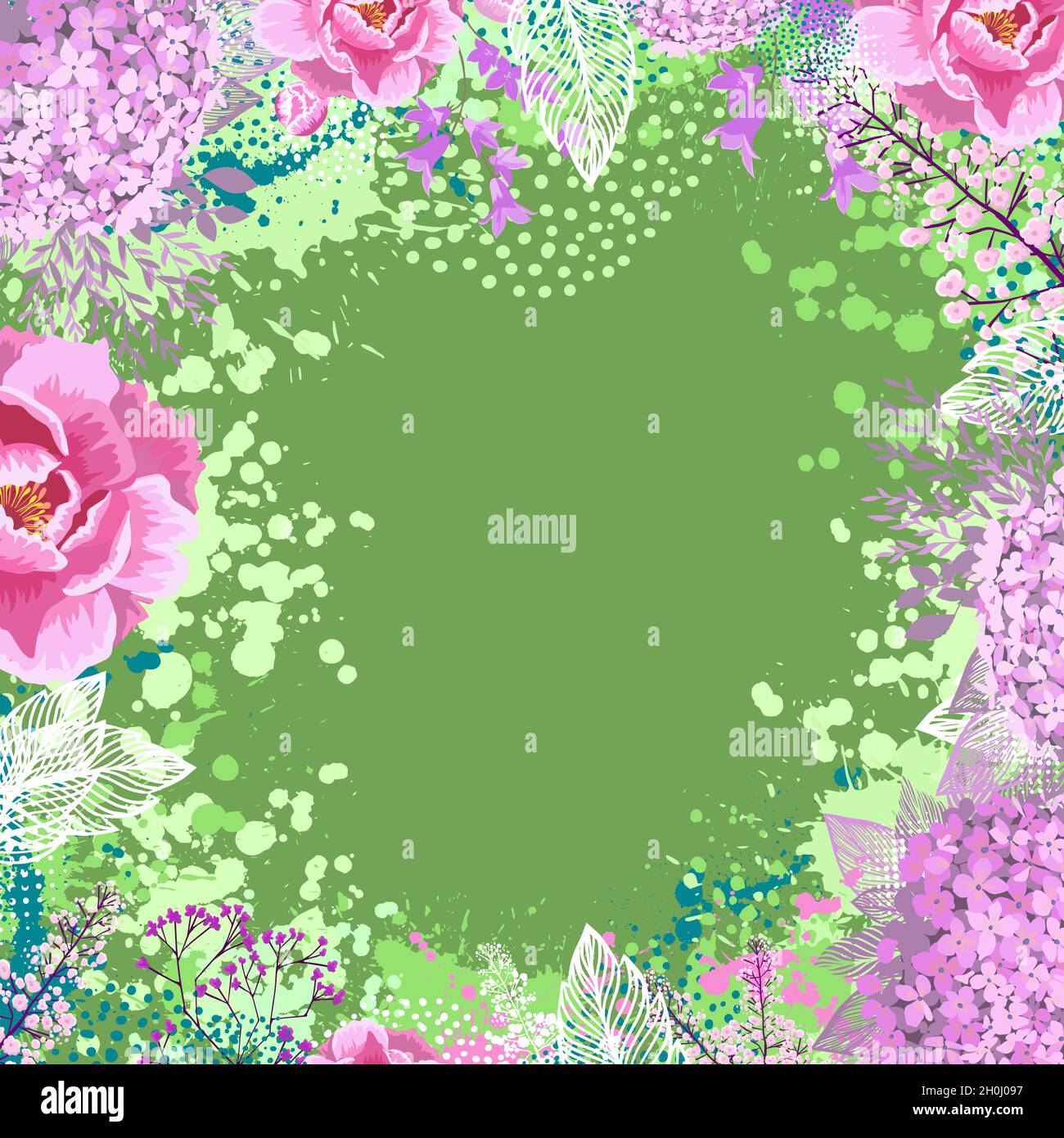 Frame made beautiful pink Stock Vector Images - Alamy