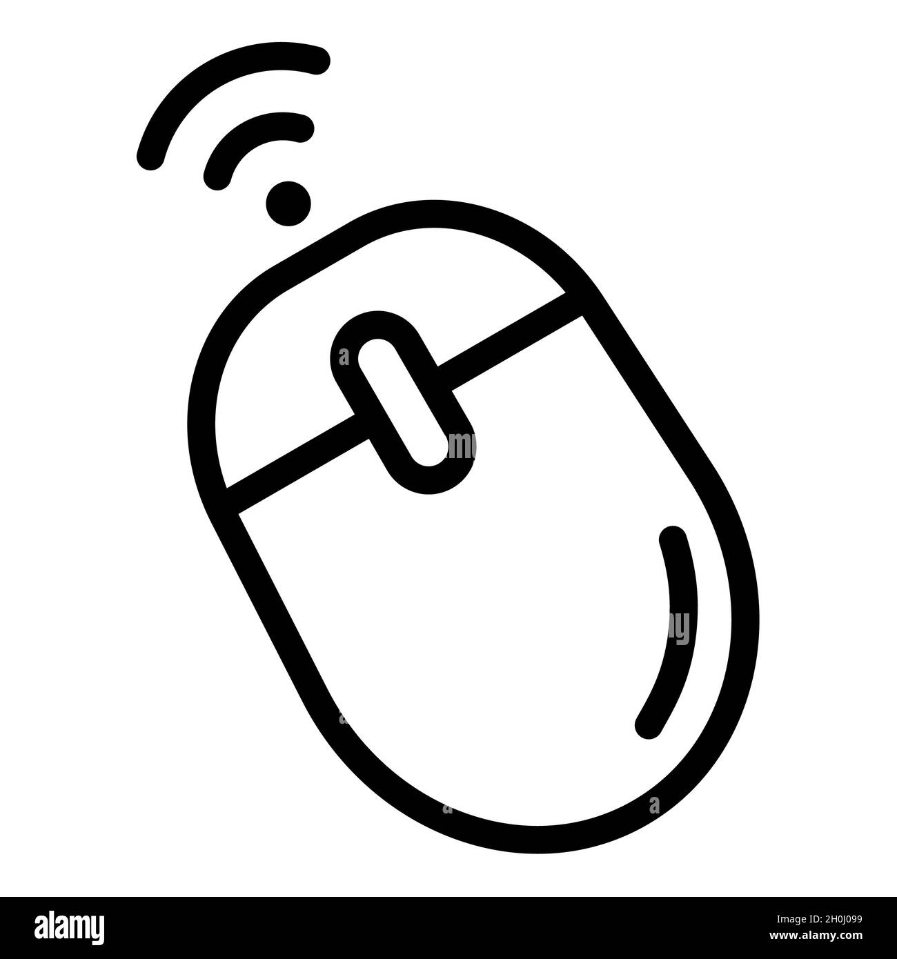 mouse wireless electronic iot single isolated icon with outline style ...