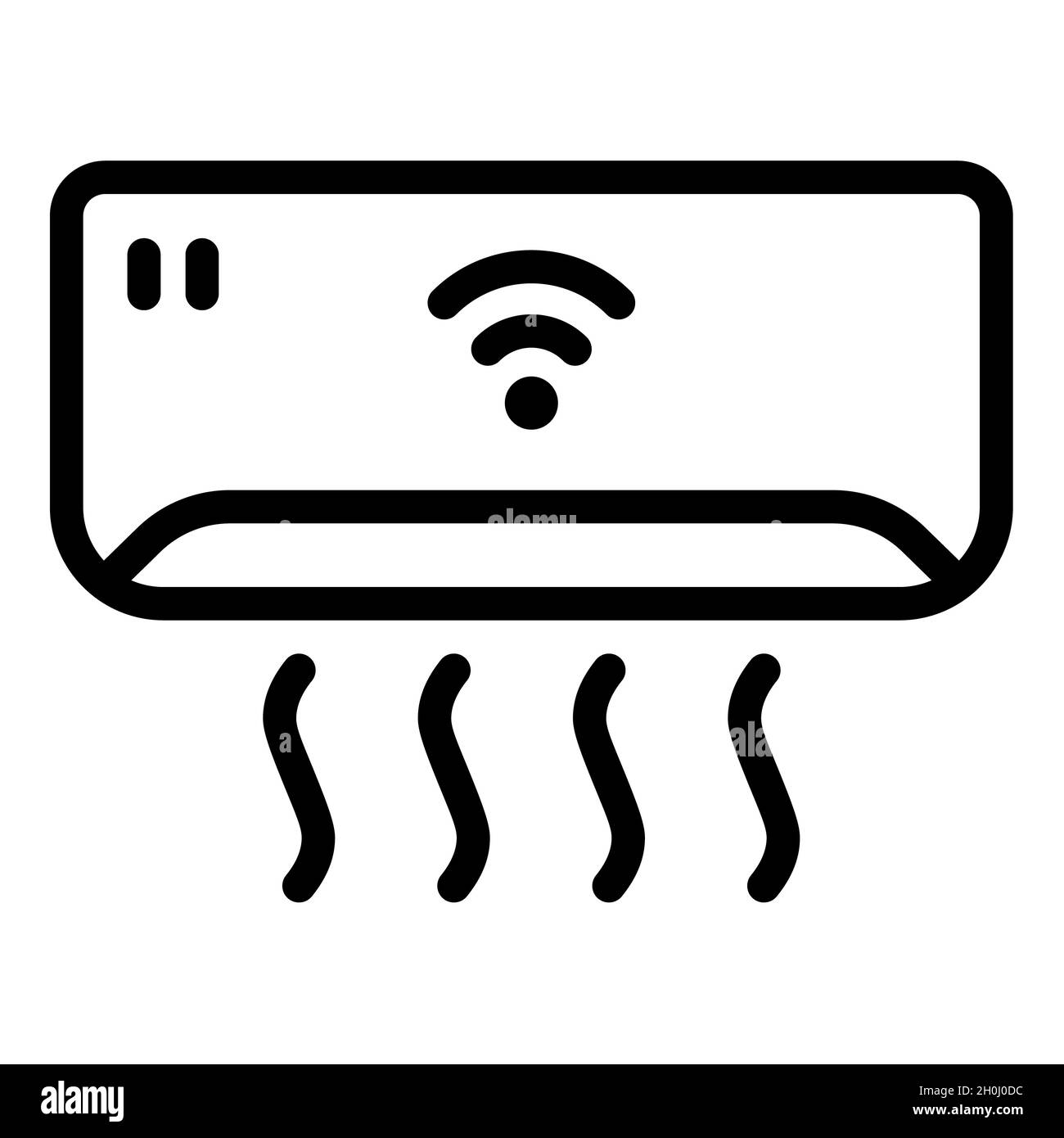 ac air conditioning single isolated icon with outline style vector ...