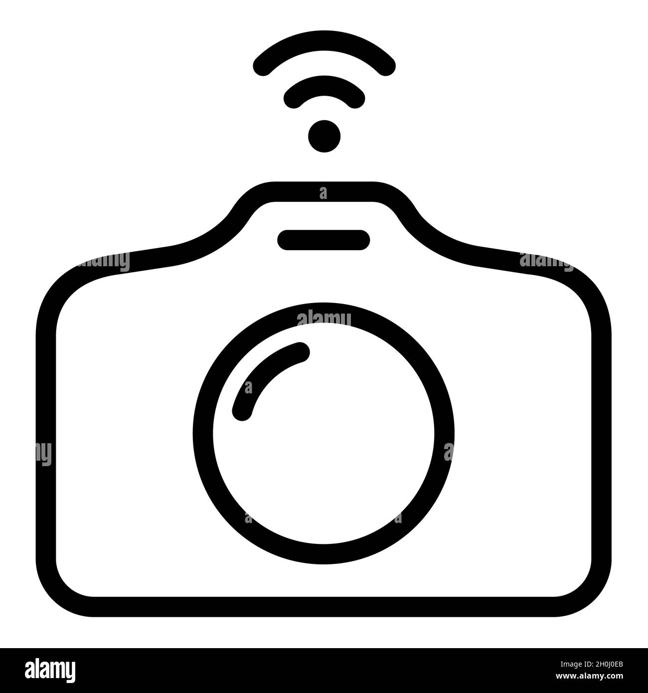 photography camera wireless iot single isolated icon with outline style ...