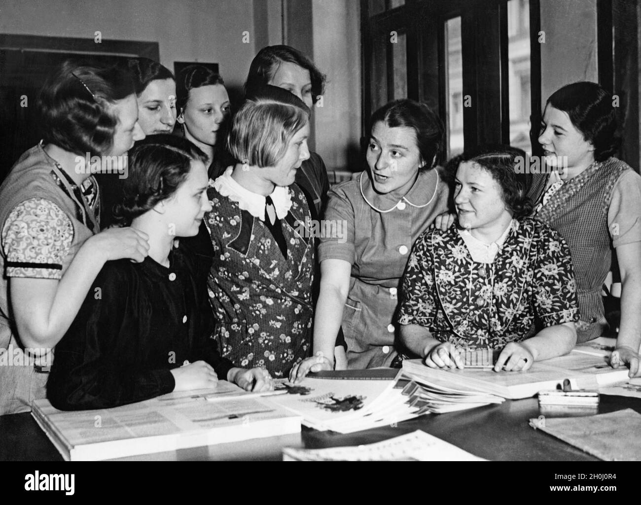 "The social worker discusses an important matter with the young ...