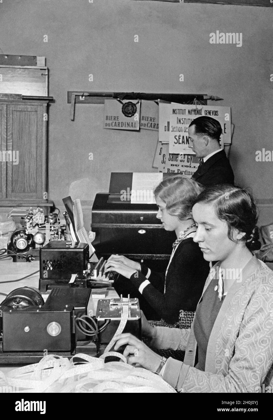 Women typists of the Berlin Telegraph Union during the Geneva ...