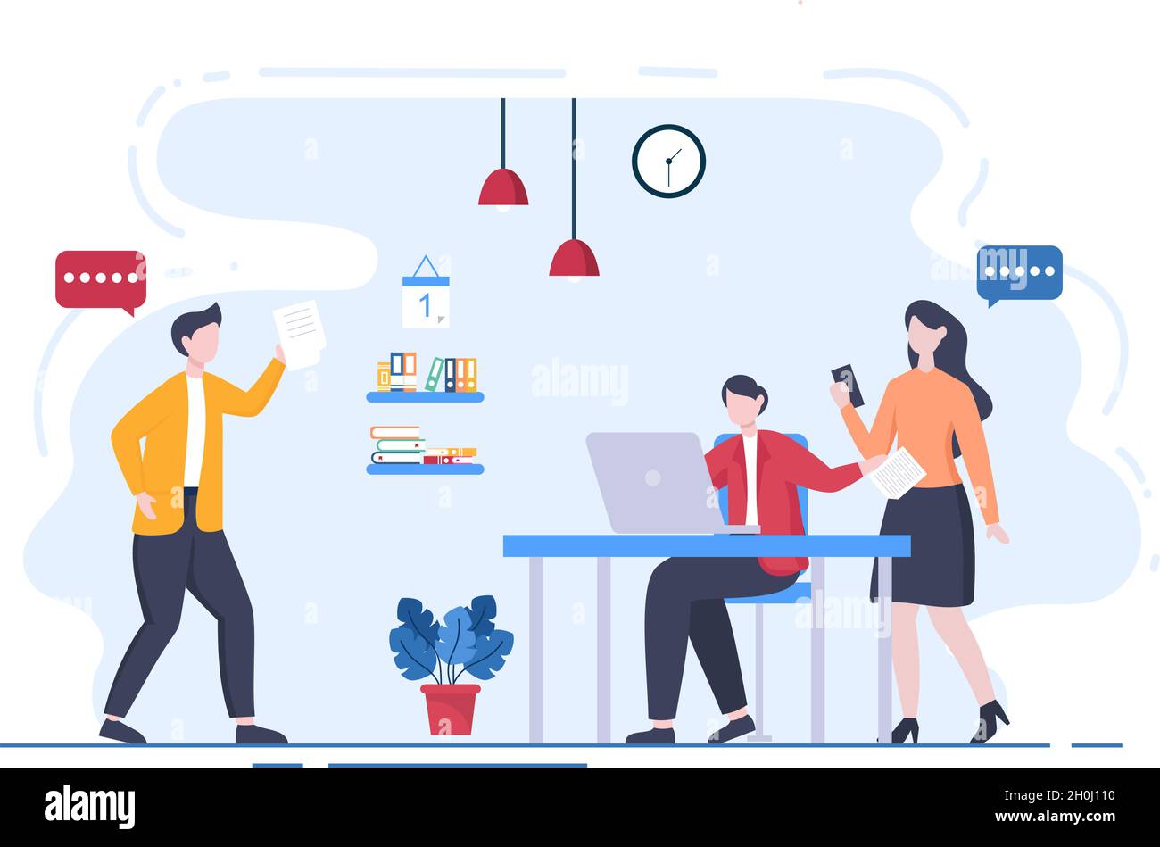 Content Writer or Journalist Background Vector Illustration For Copy ...