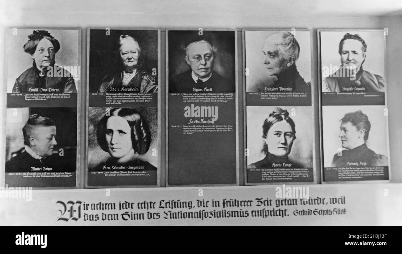 "The exhibition ""Einsatz der Frau in der Nation"" in the Gewerbemuseum ...