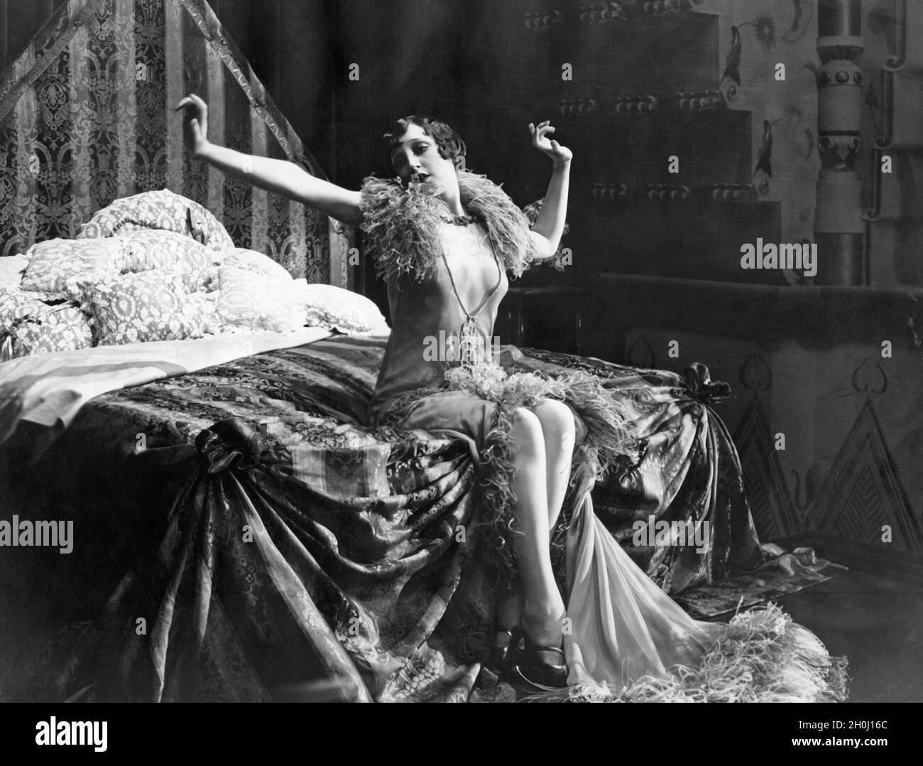 "US actress Alma Bennett as Haldee in the 1926 silent film ""The Silent ...