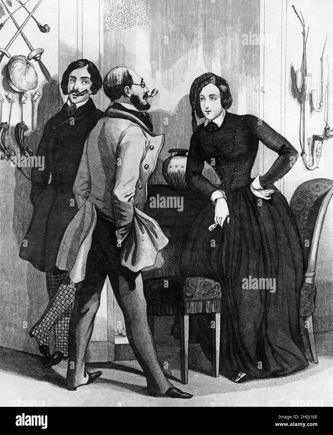 "A drawing, published around the middle of the 19th century, addresses ...