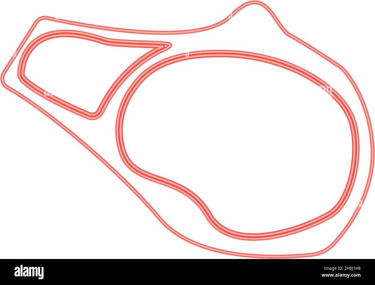 Neon steak red color vector illustration flat style light image Stock ...