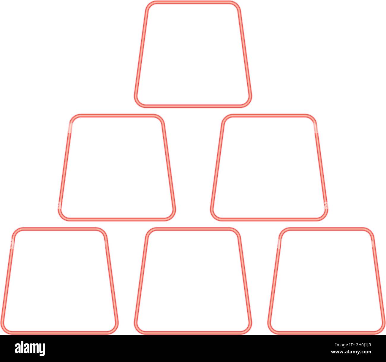 Neon gold bar red color vector illustration flat style light image ...